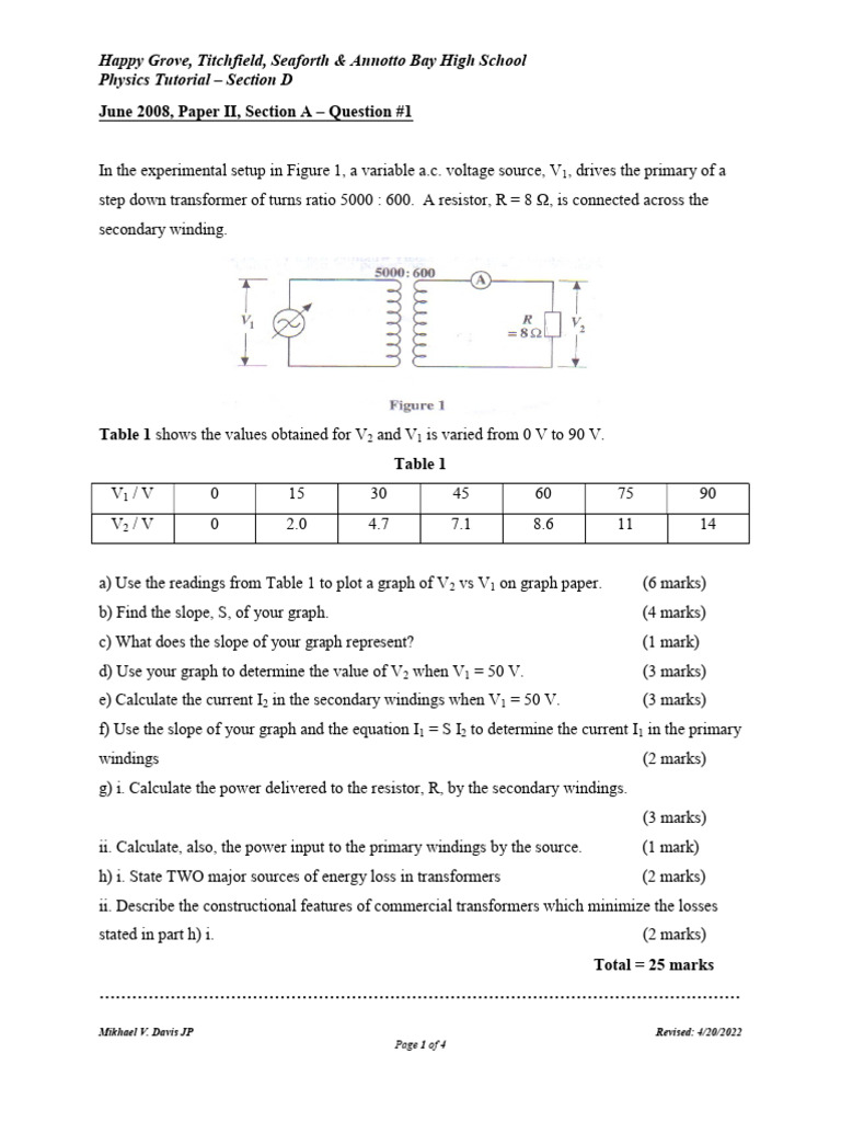 Tutorial - Section D-1 | PDF | Transformer | Sound