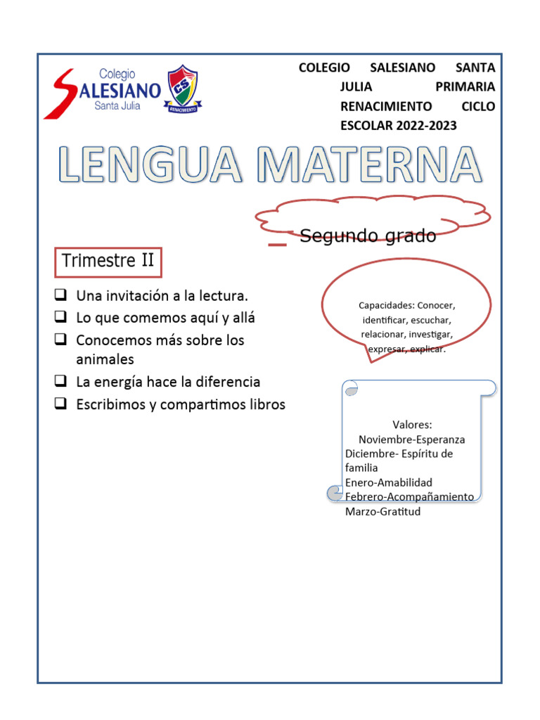 PORTADAS Segundo T2 | PDF