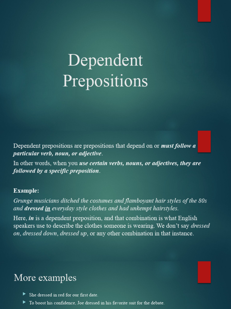 Dependent Prepositions | PDF