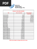 THHN Wire Table and Prices | PDF | Electrical Wiring | Components