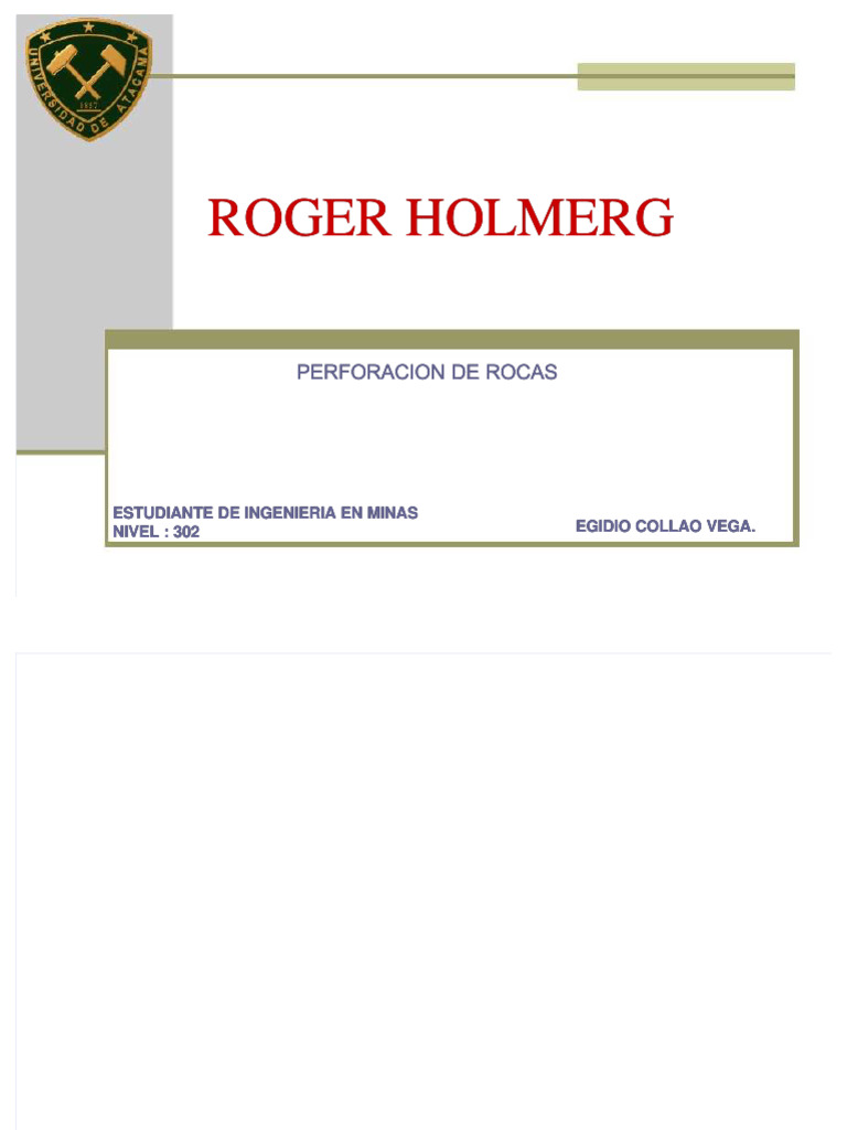 Presentacion Roger Holmberg | PDF | Química | Ciencias fisicas