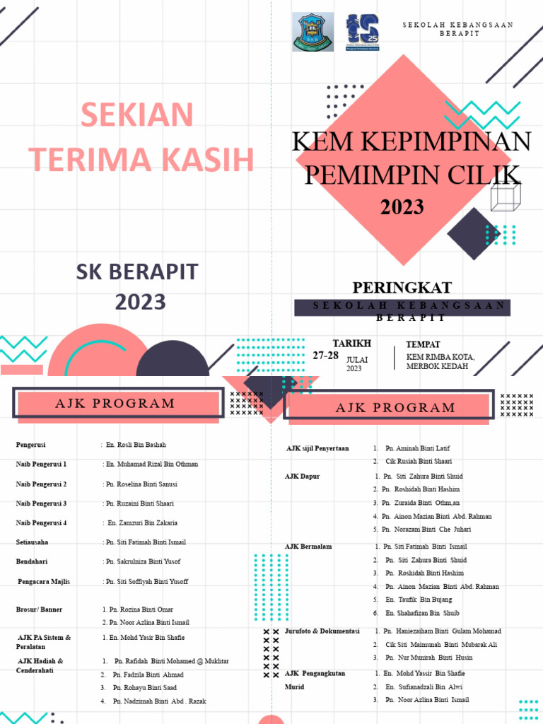 Brosur Kem Kepimpinan Cilik 2023 Corak | PDF