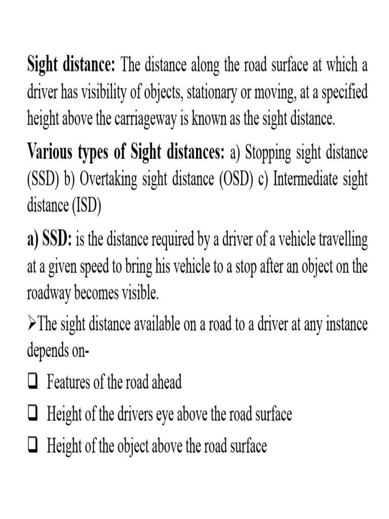 CE-341 L-8 Sight Distances (Read-Only) | PDF | Friction | Brake