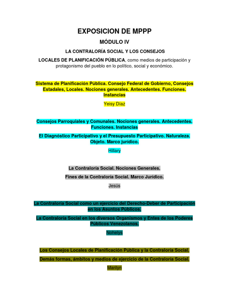 Exposicion de MPPP | PDF | Ciencias sociales