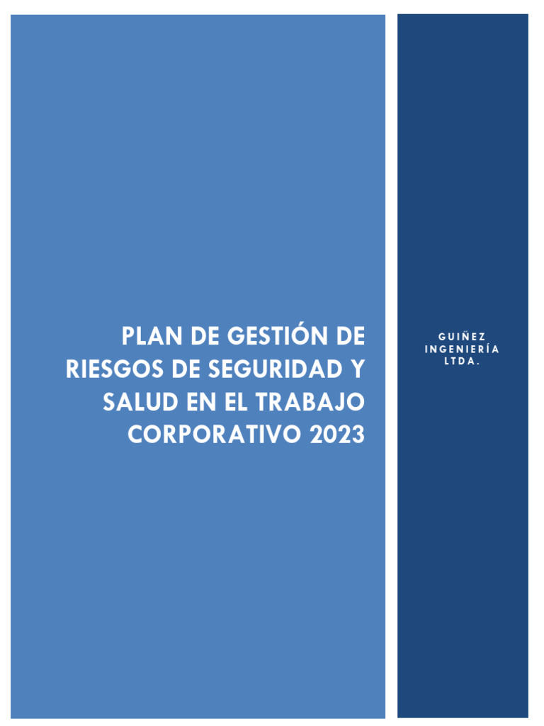 PA-SGI-02 Plan Gestión de Riesgos SST Corporativo 2023 Rev07 | PDF ... PA-SGI-02 Plan Gestión de Riesgos SST Corporativo 2023 Rev07 | PDF ...