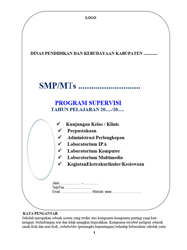 1-Program Supervisi Kepsek | PDF