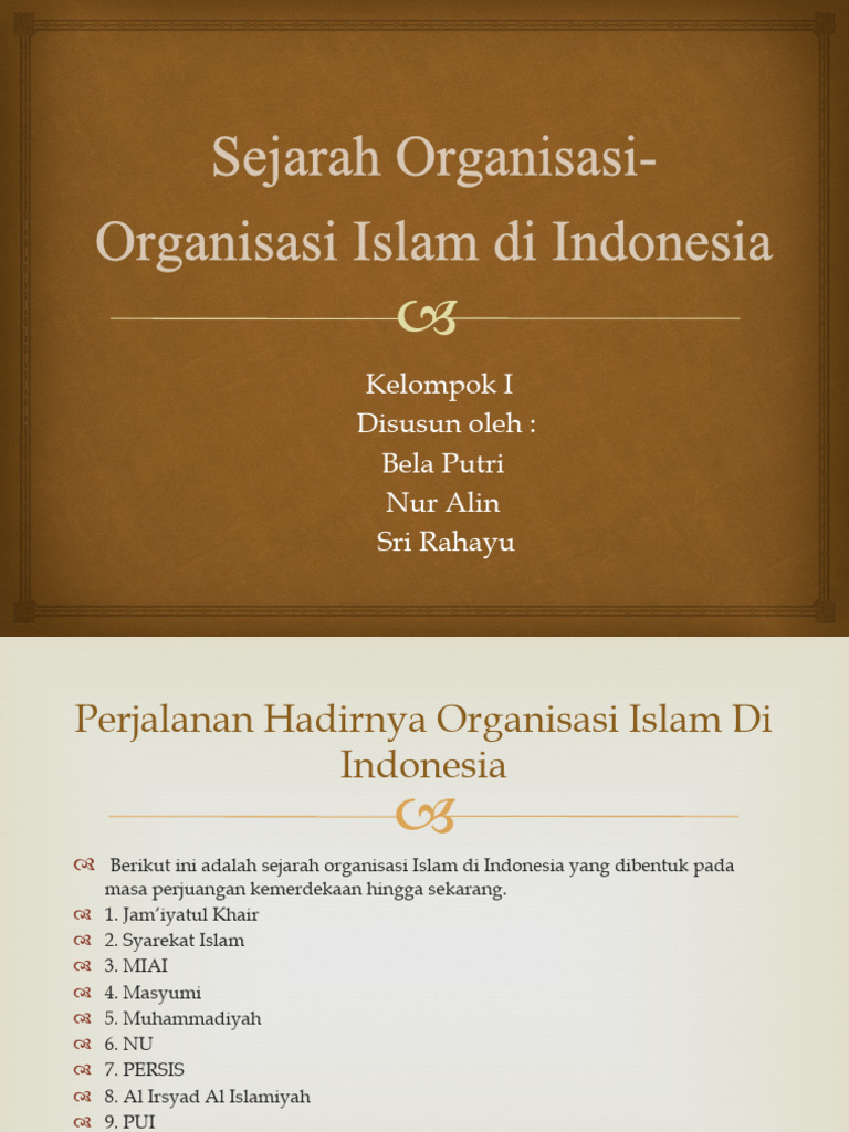 Sejarah Organisasi-Organisasi Islam Di Indonesia | PDF