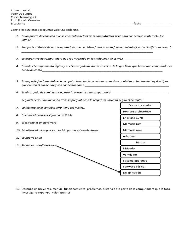 Exane Segundo Basico 4 | PDF | Hardware de la computadora | Bienes ...
