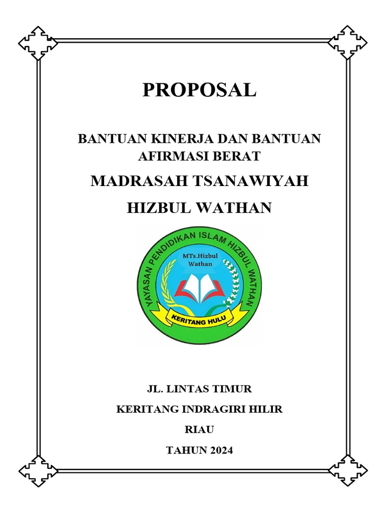 Proposal MTS Hizbul Wathan | PDF
