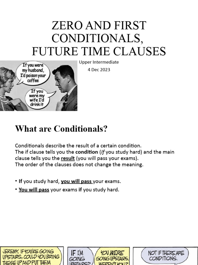 Zero and First Conditionals | PDF | Language Arts & Discipline