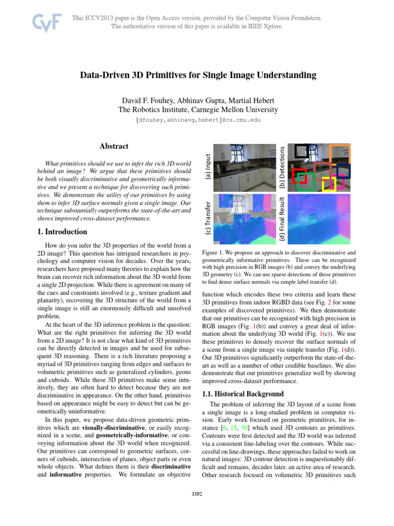 Data-Driven 3D Primitives For Single Image Understanding | PDF ...