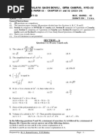 ASSIGNMENT CLASS 11 CHAPTER 5 Added Case Study Questions | PDF | Complex Number | Mathematical ...