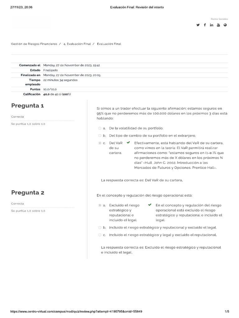 Parcial Final de Riesgos | PDF