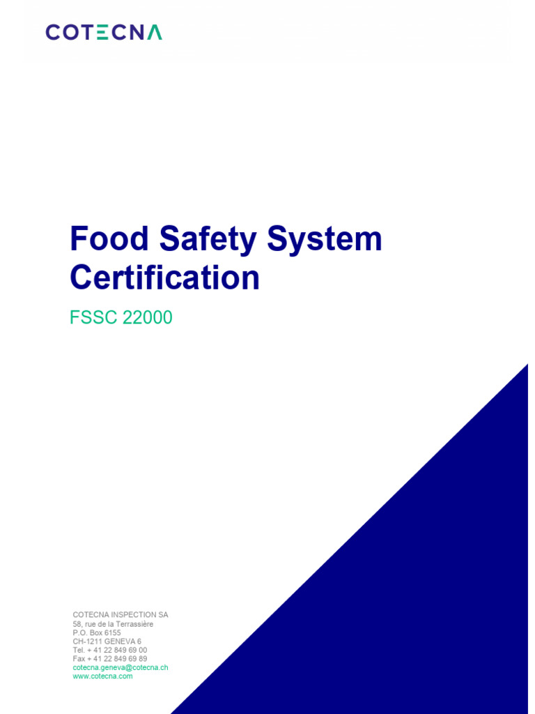 FSSC 22000 Certification Process | PDF | Audit | Food Safety