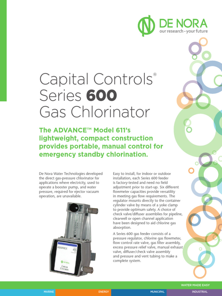 Capital Controls Series 600 Gas Chlorinator | PDF | Valve | Flow ...