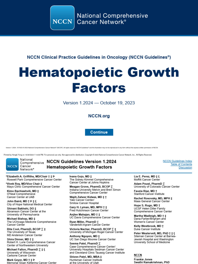 Growthfactors | PDF | Anemia | Chemotherapy