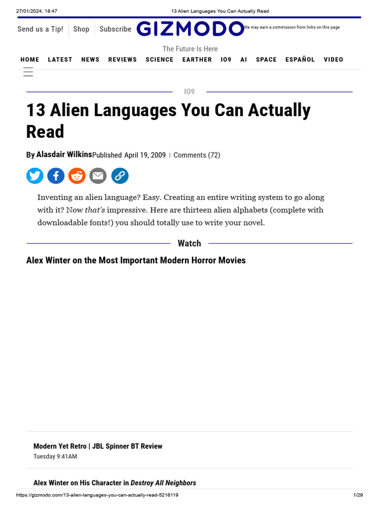 13 Alien Languages You Can Actually Read | PDF