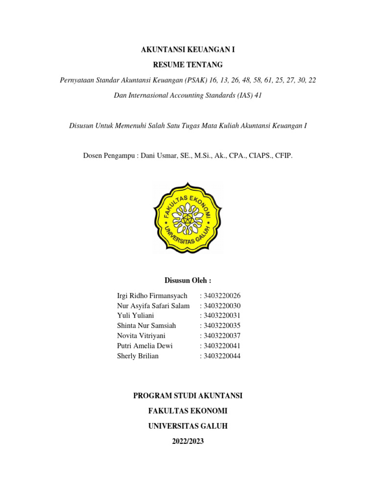 Contoh PSAK 16: Aktiva Tetap | PDF