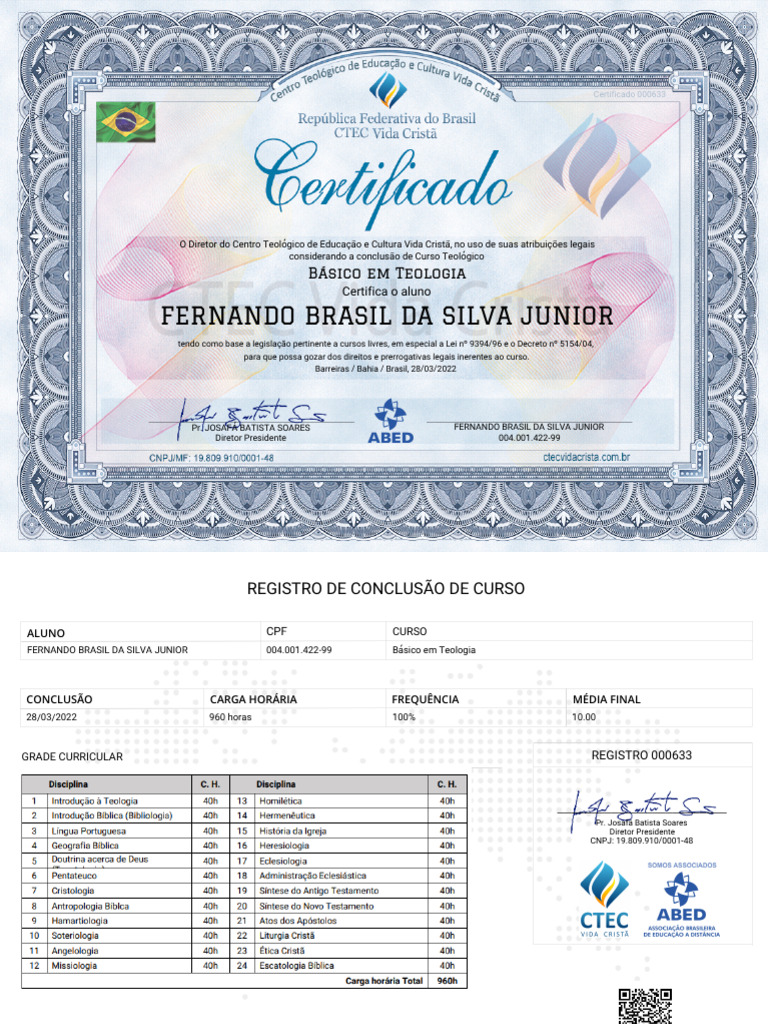 Modelo Certificado Basico | PDF
