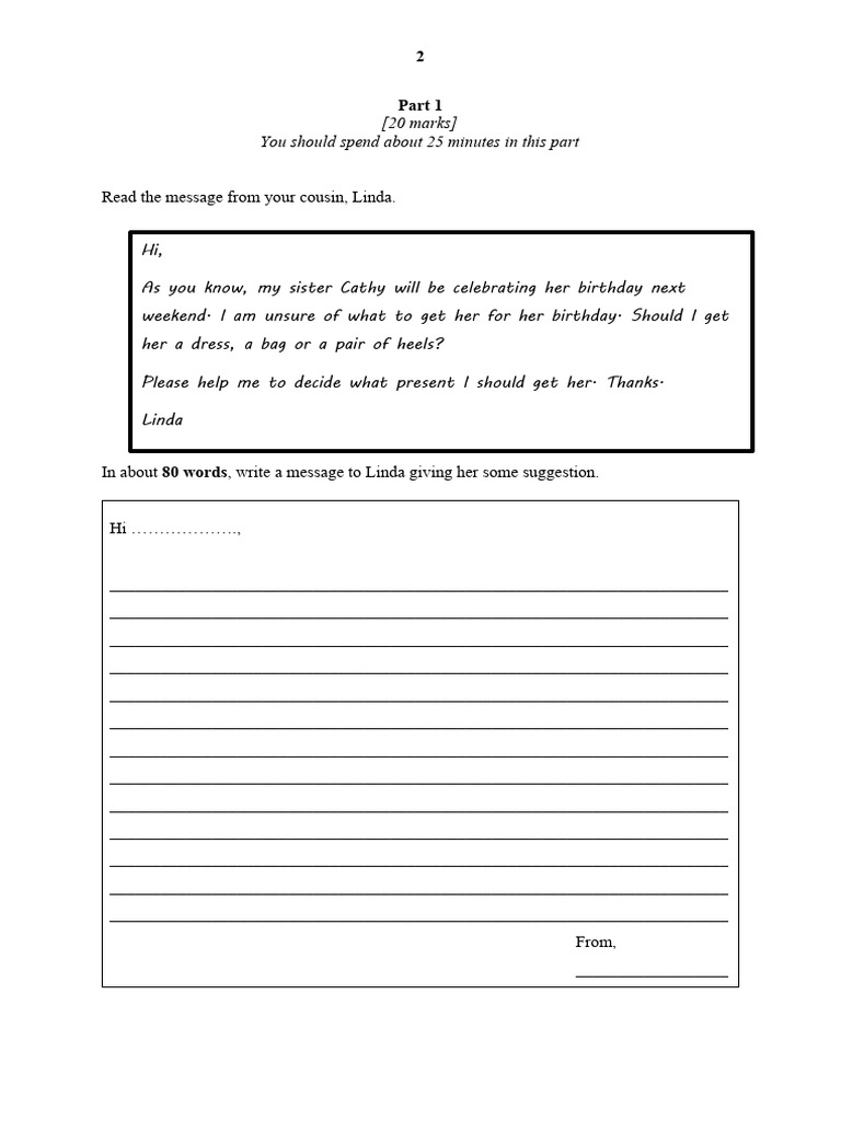 English Paper 2 | PDF