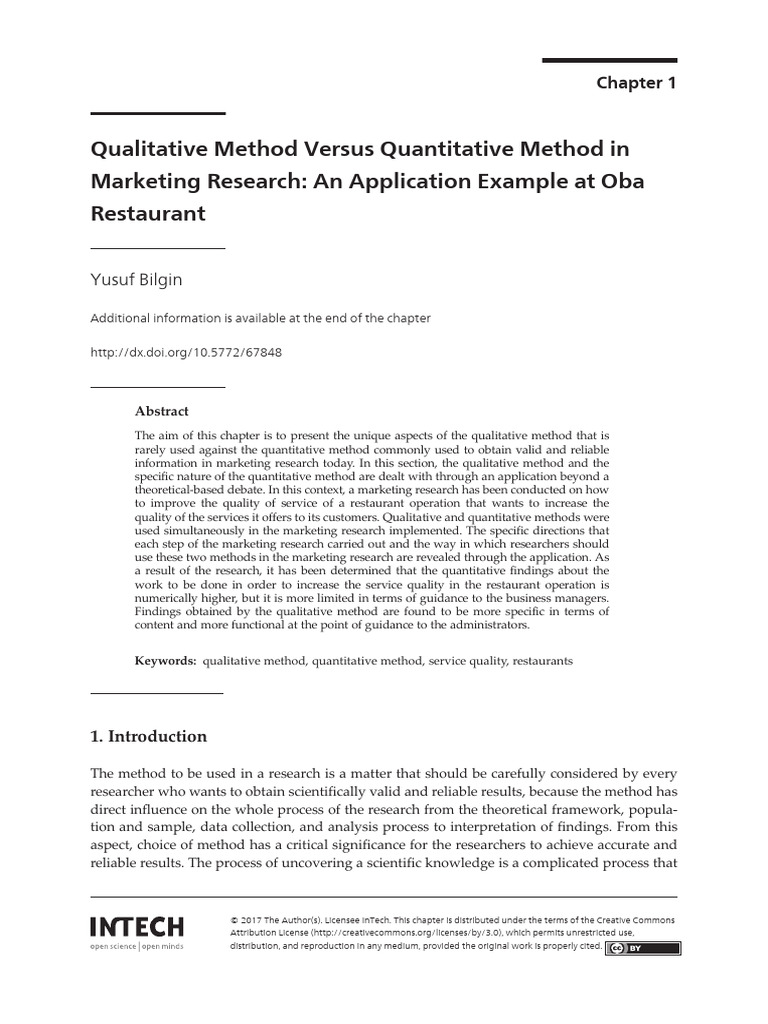 Qualitative Vs Quantitative Research Example | PDF | Methodology ...