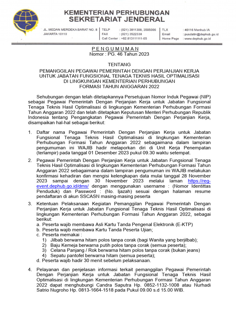 PG 46 Tahun 2023 | PDF