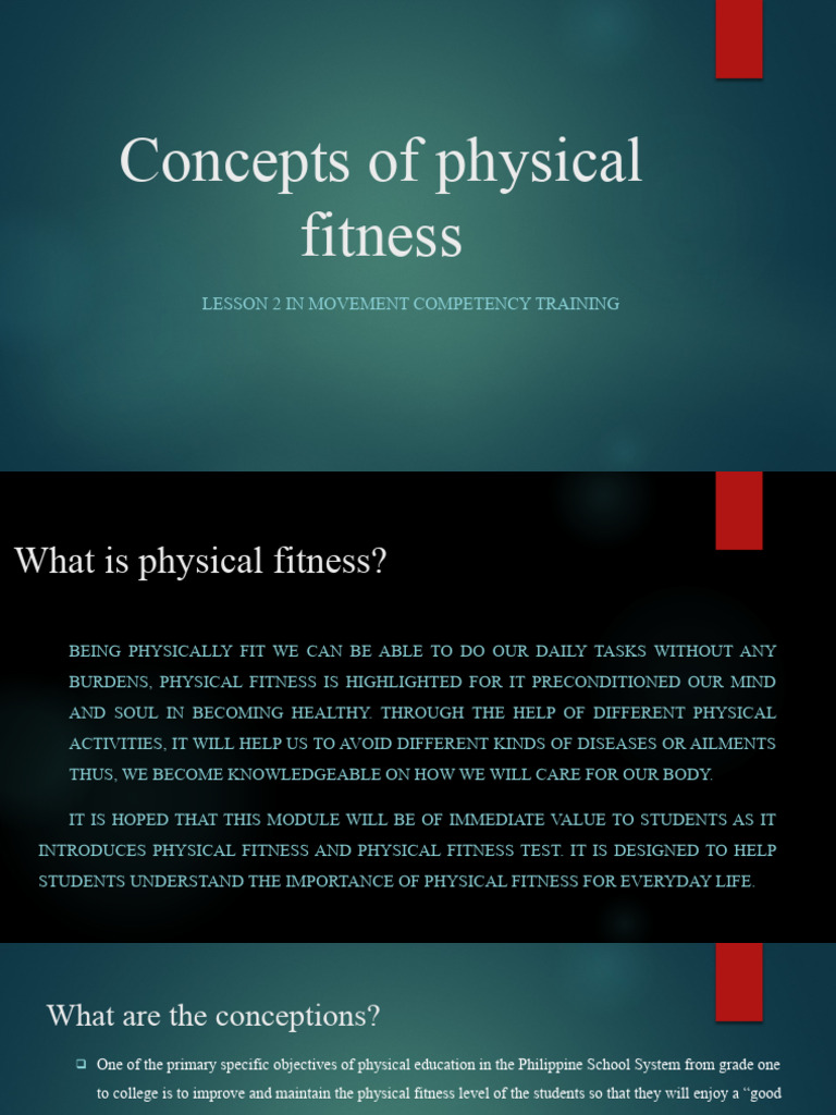 Concept of Physical Fitness | PDF | Physical Fitness | Skeletal Muscle