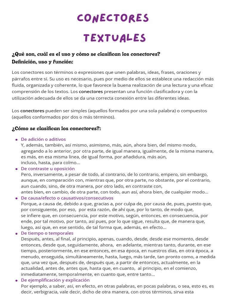 Conectores Textuales | PDF | Certeza