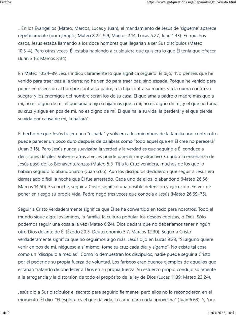 Seguir a Cristo: Significado y Desafíos | PDF | Evangelio de Mateo | Jesús