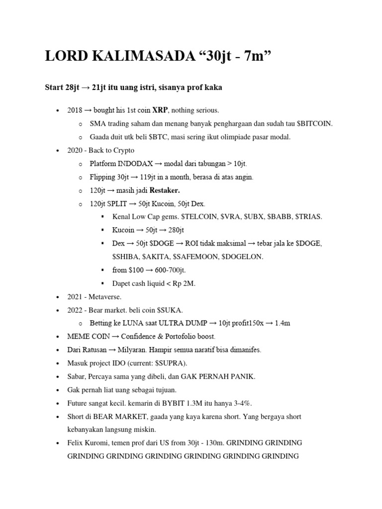 Strategi Investasi Kalimasada Crypto | PDF