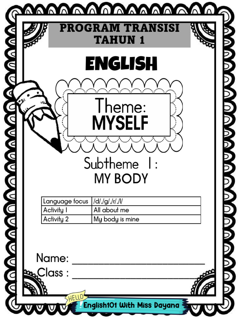 My Body: Activities for Year 1 | PDF | Language Arts & Discipline ...