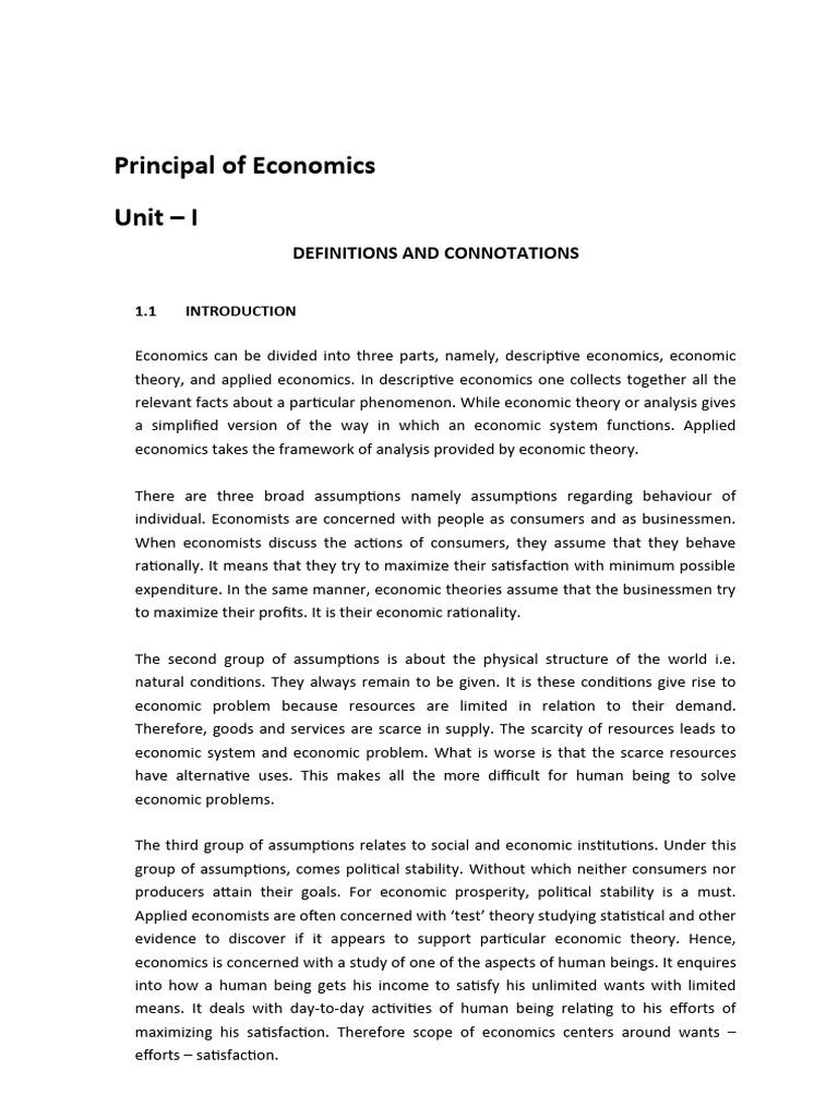Principal of Economics | PDF