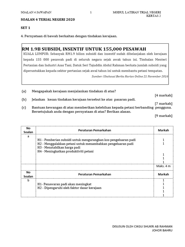 Soalan 4 Trial Skima | PDF