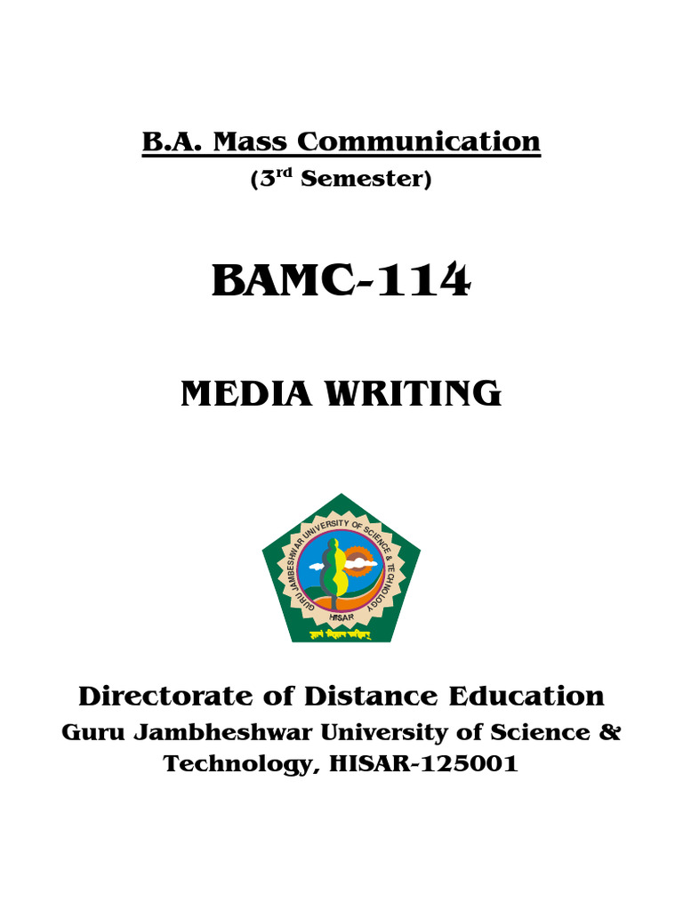 BAMC-114 Book | PDF | Social Media | Popular Culture & Media Studies