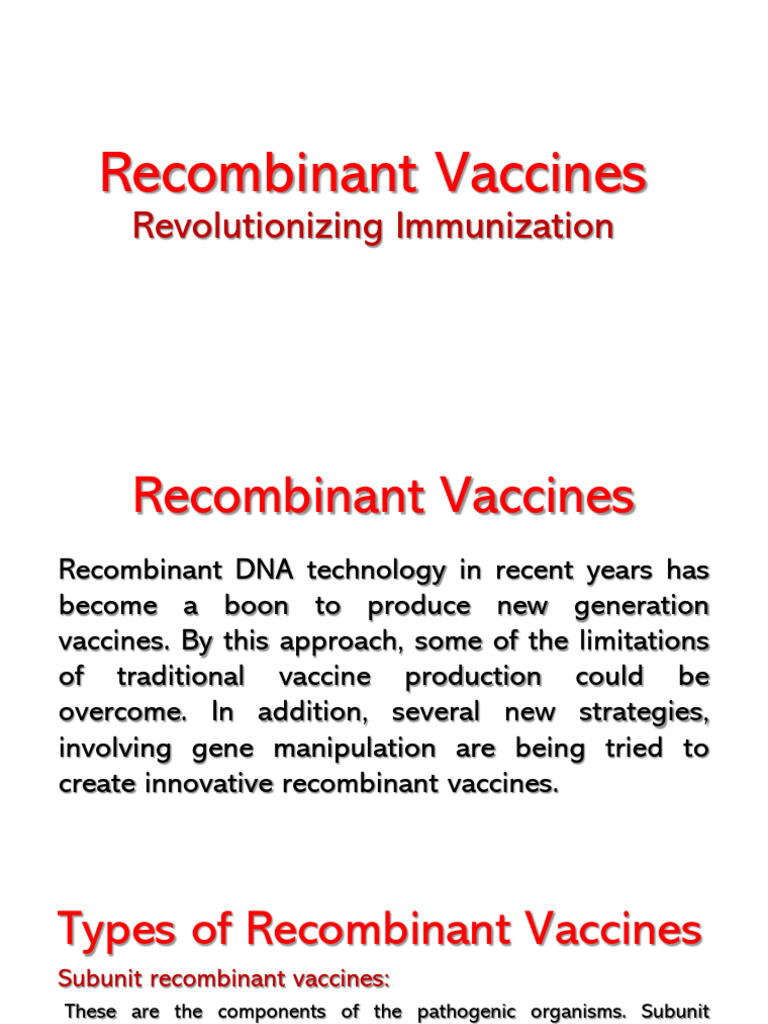 RTHB 9 Recombinant Vaccines 27122023 | PDF | Vaccines | Virus