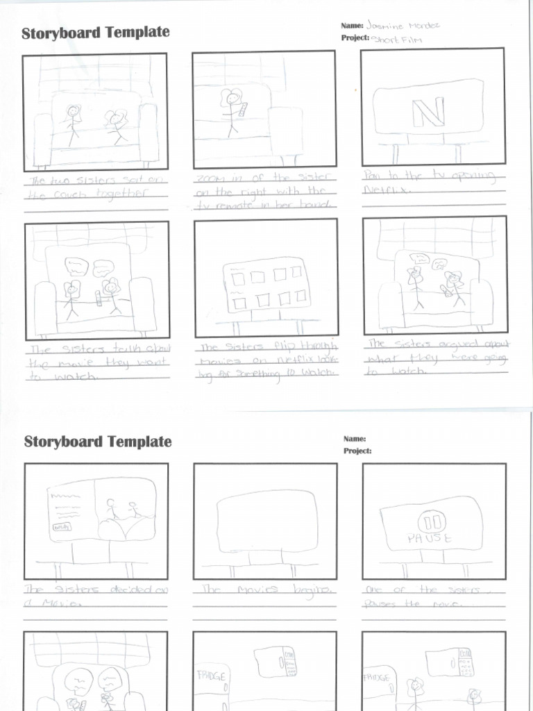 Media Studies Short Film Storyboards | PDF