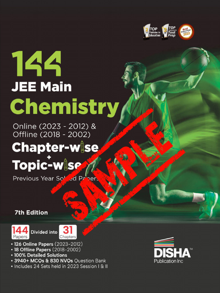 Free Sample Disha 144 JEE Main Chemistry Online 2023 2012 Offline 2018 ...