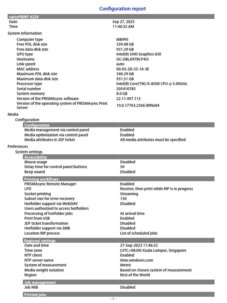 Configuration Report | PDF | Transport Layer Security | I Pv6