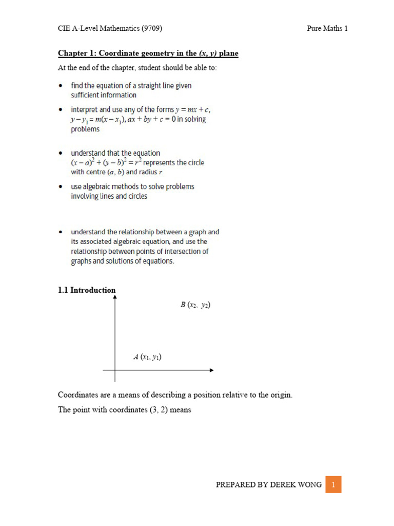 P1 Coordinate Geometry D | PDF | Area | Elementary Geometry