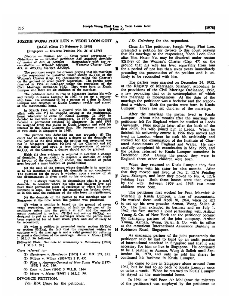 JOSEPH WONG PHUI LUN V YEOH LOON GOIT | PDF