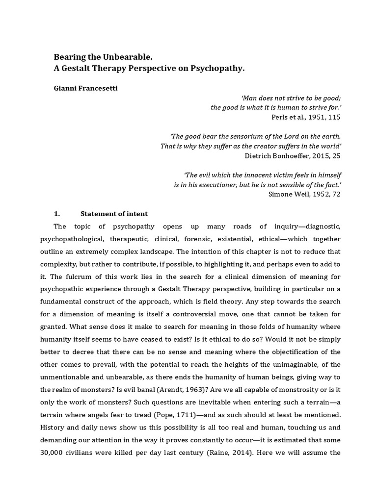Psychopathy Francesetti | PDF | Psychopathy | Empathy