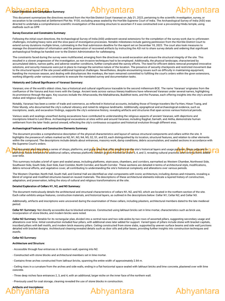 Gyan Vapi Summary | PDF | Brick | Column