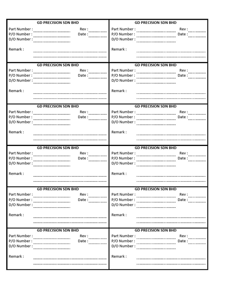 Packing Tag | PDF | Business