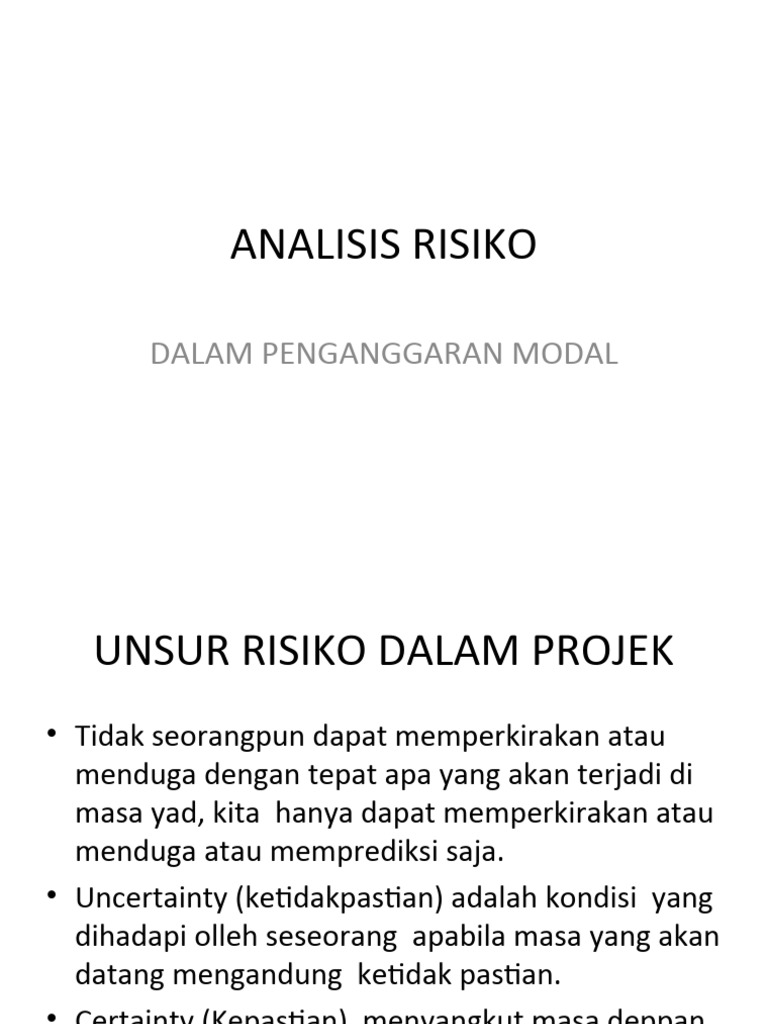 Risk Analisis | PDF