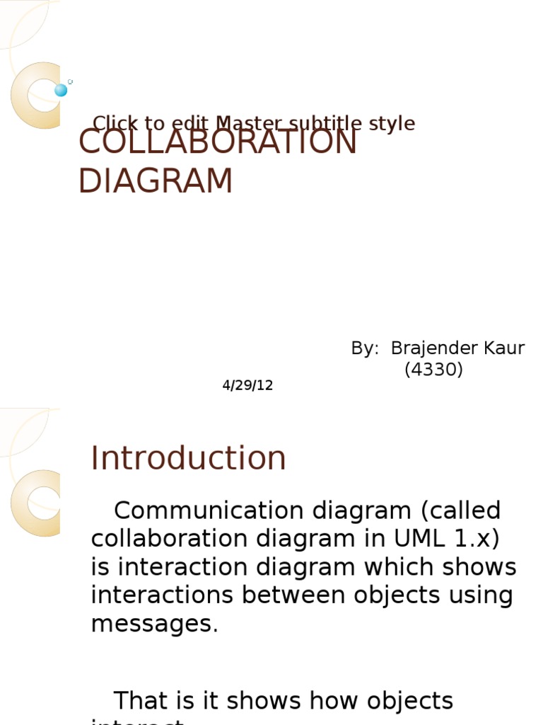 Collaboration Diagram: Click To Edit Master Subtitle Style | PDF