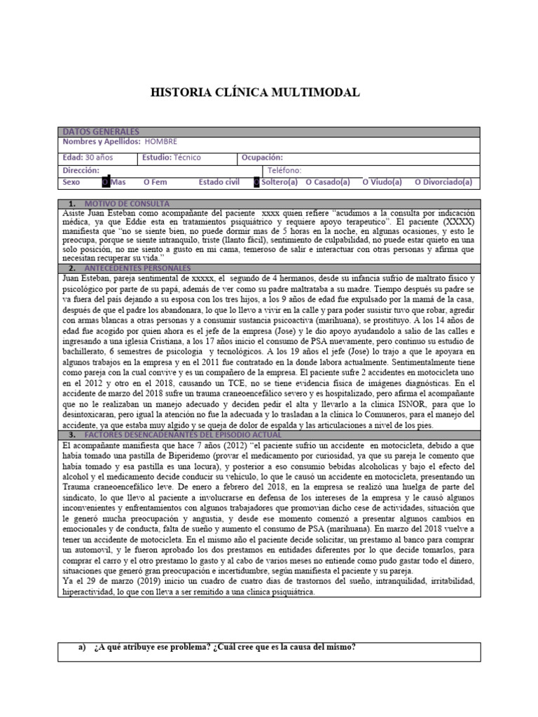 EJEMPLO CASO CLINICO DEPRESION Y CONSUMO | PDF | Trastorno depresivo ... EJEMPLO CASO CLINICO DEPRESION Y CONSUMO | PDF | Trastorno depresivo ...