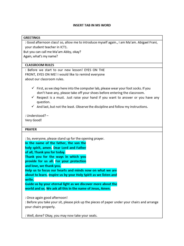 Insert Tab in MS Word | PDF | Microsoft Word | Microsoft Excel