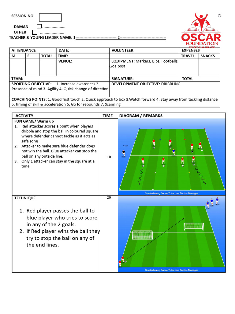 Dribbling Session 4 - OSCAR | PDF | Association Football | Sports Rules ...