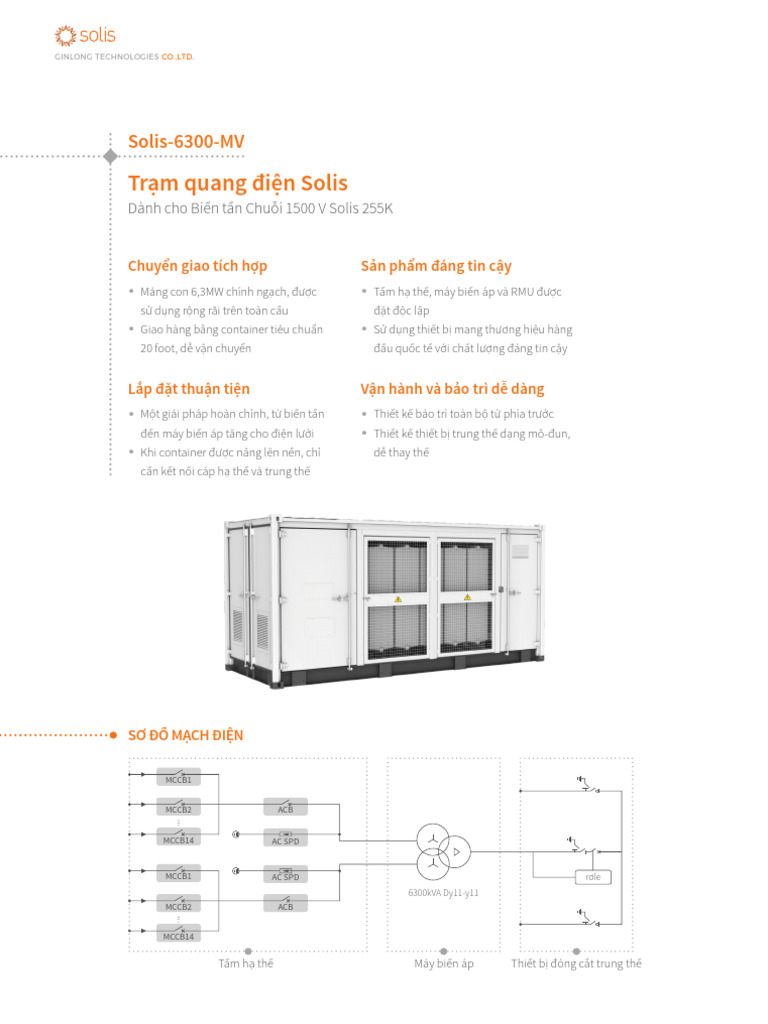 Solis Datasheet Solis-6300-MV VNM V2,2 2023 06 | PDF
