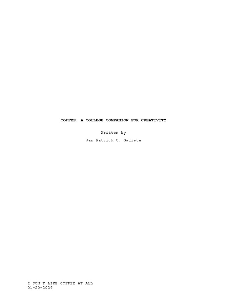 Coffee Script | Download Free PDF | Liquids | Coffee